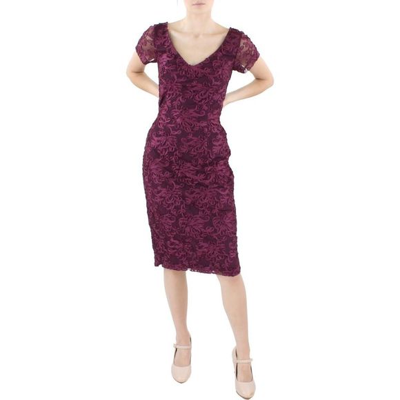 JS Collections | Dresses | Js Collections Womens Purple Formal Midi ...